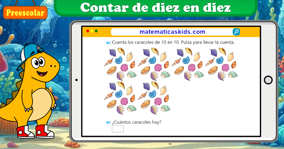 Contar de diez en diez - Matemáticas de Preescolar