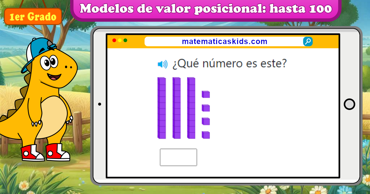 Valores posicionales en primer grado | Ejercicios de matemáticas