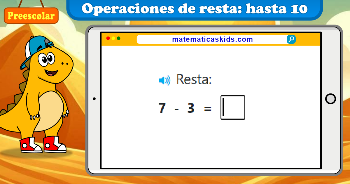 Resta en preescolar | Juegos interactivos