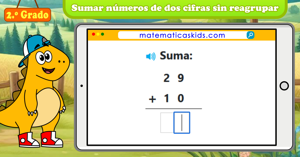 Sumar números de dos cifras sin reagrupar - Matemáticas de Segundo Grado
