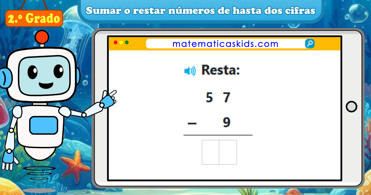 Sumar o restar números de hasta dos cifras - Matemáticas de Segundo Grado